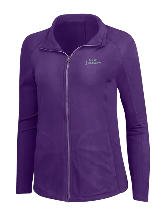 Light Purple Womens Microfleece Jacket w/Moon Logo